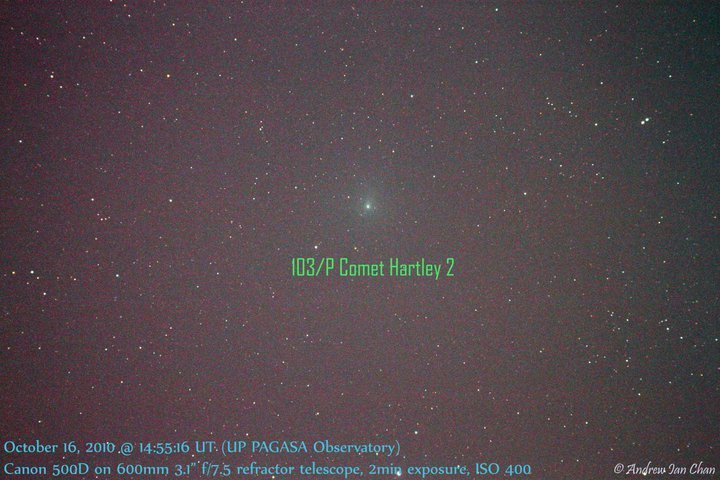 October 16-17, 2010 ALP Comet 103/P Hartley 2 Observation Report